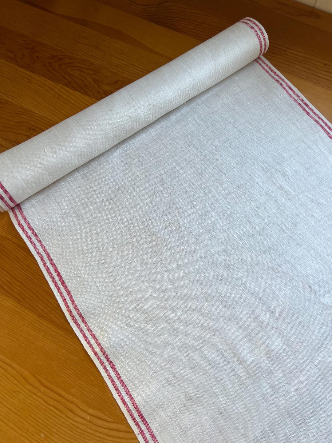 Vintage Coton-linen Fabric / Toweling, Napkins, Runner / 5.5 Yards - Etsy