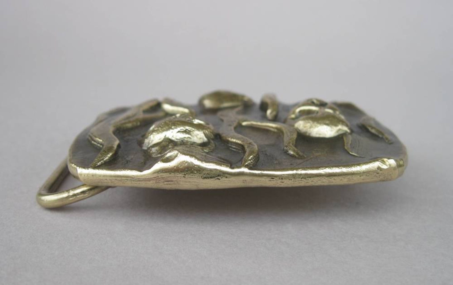 Skulls and Flames Forged Bronze Belt Buckle - Etsy
