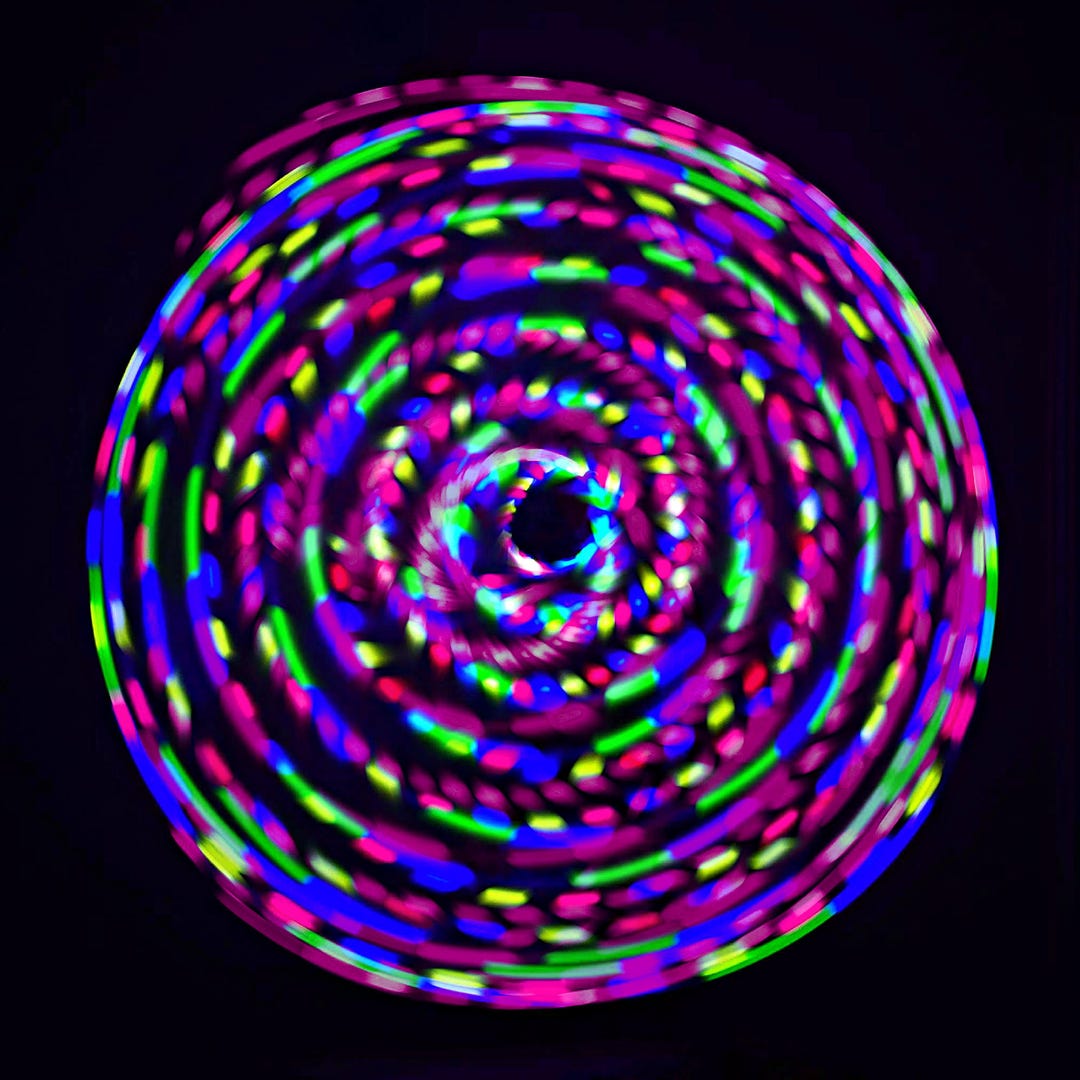 30" in 3/4" HDPE Neon LED Hula Hoop - Handmade in Colorado - Durable ...