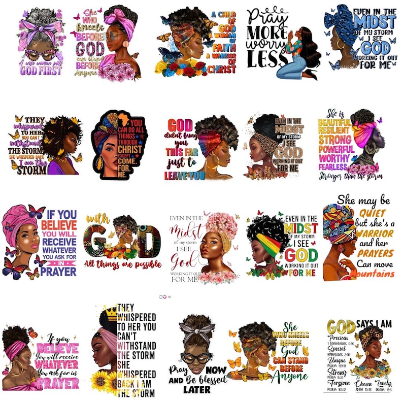 Inspirational Black Woman Png Clipart Faith Melanin Queen Christian