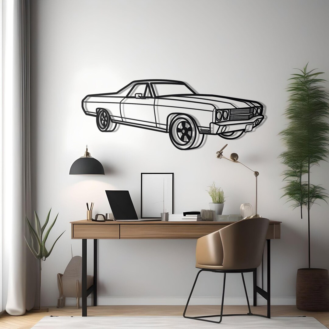 1972 Classic Car Diagonal Metal Wall Art – Classic Muscle Car ...