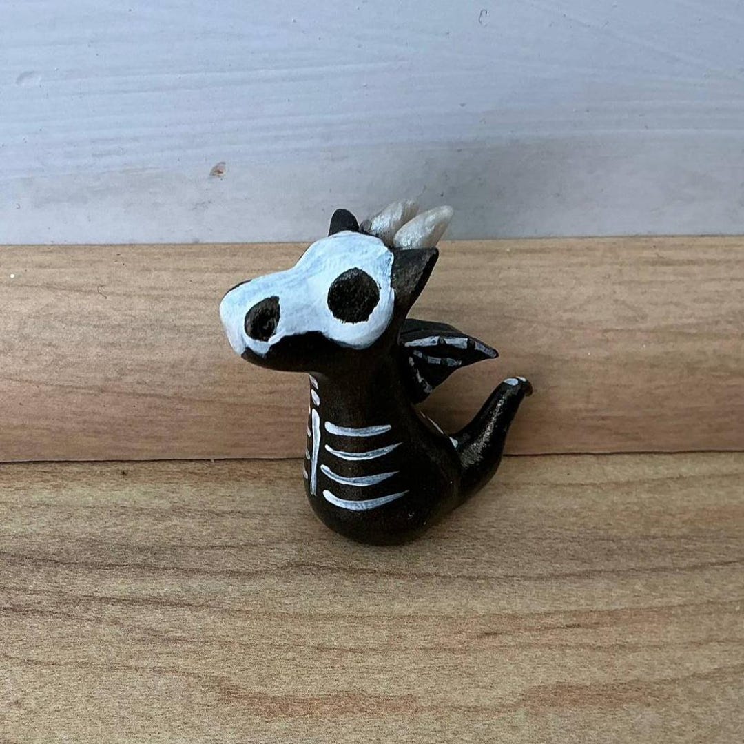 Bitty Skeleton Dragon - Etsy