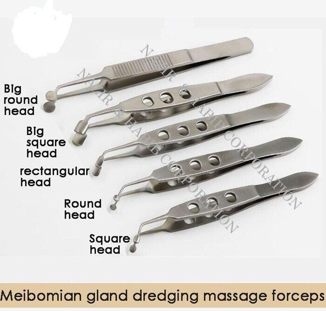 Meibomian Gland Expressors Massage Forceps Stainless Steel (5piece Set ...