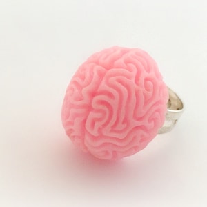 Creepy Cute Brain Ring, Pastel Goth Jewelry, Spooky Halloween Accessory ...