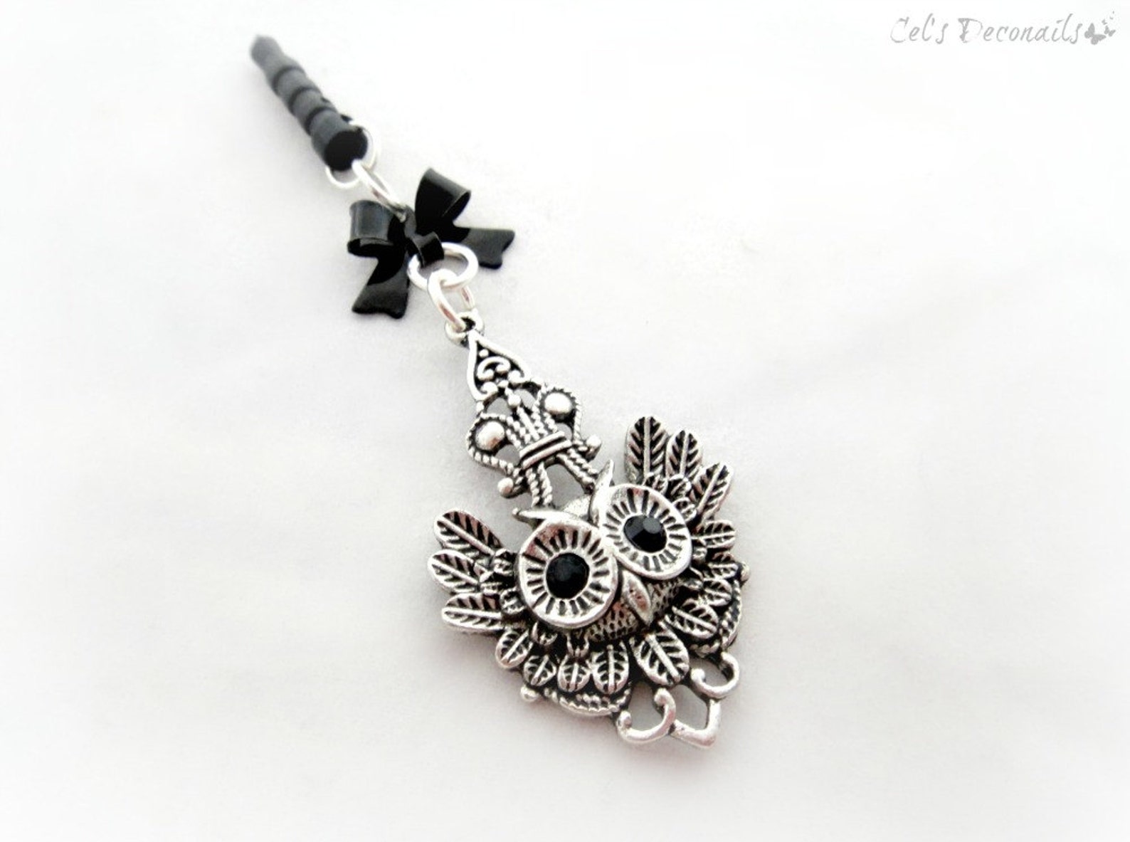 Owl Phone Plug Charm, iPhone 5 Dust Plug Charm, Mobile Phone Charm ...