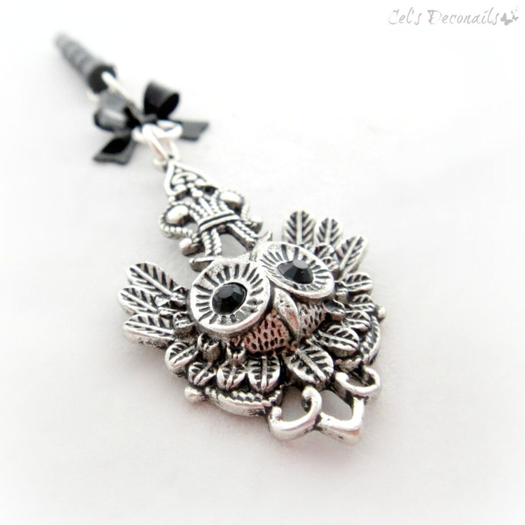 Owl Phone Plug Charm, iPhone 5 Dust Plug Charm, Mobile Phone Charm ...