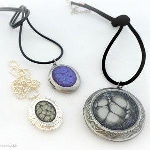 Black Honeycomb Victorian Gothic Locket, Steampunk Locket Necklace ...