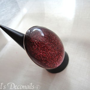Burgundy Glitter Vampire Ring, Red Glitter Blood Ring, Gothic Vampire ...