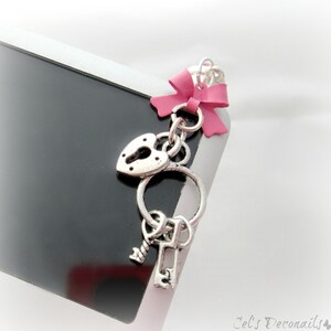 Key to Your Heart iPhone Dust Plug Charm, Smartphone Earphone Jack ...