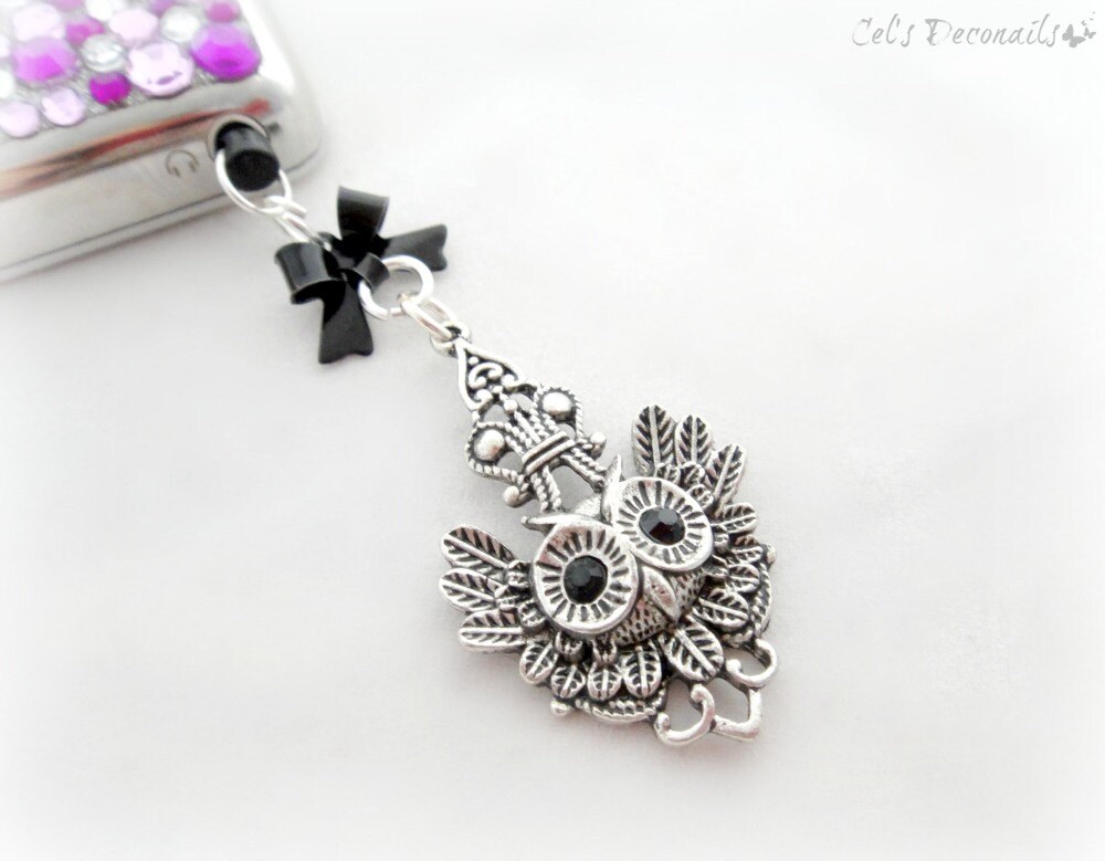 Owl Phone Plug Charm Iphone 5 Dust Plug Charm Mobile Phone - Etsy