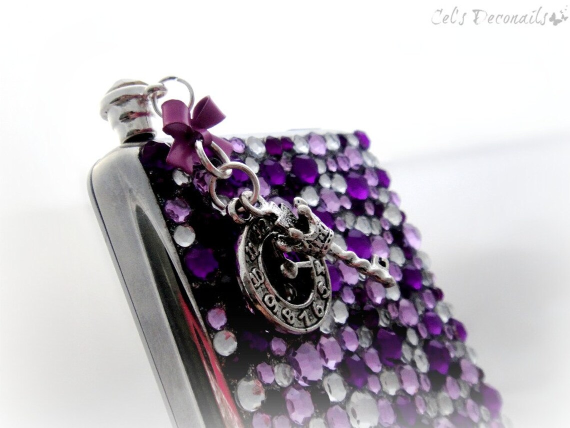 Clock and Key Phone Charm, Gothic Planner Charm, Dark Princess Phone ...