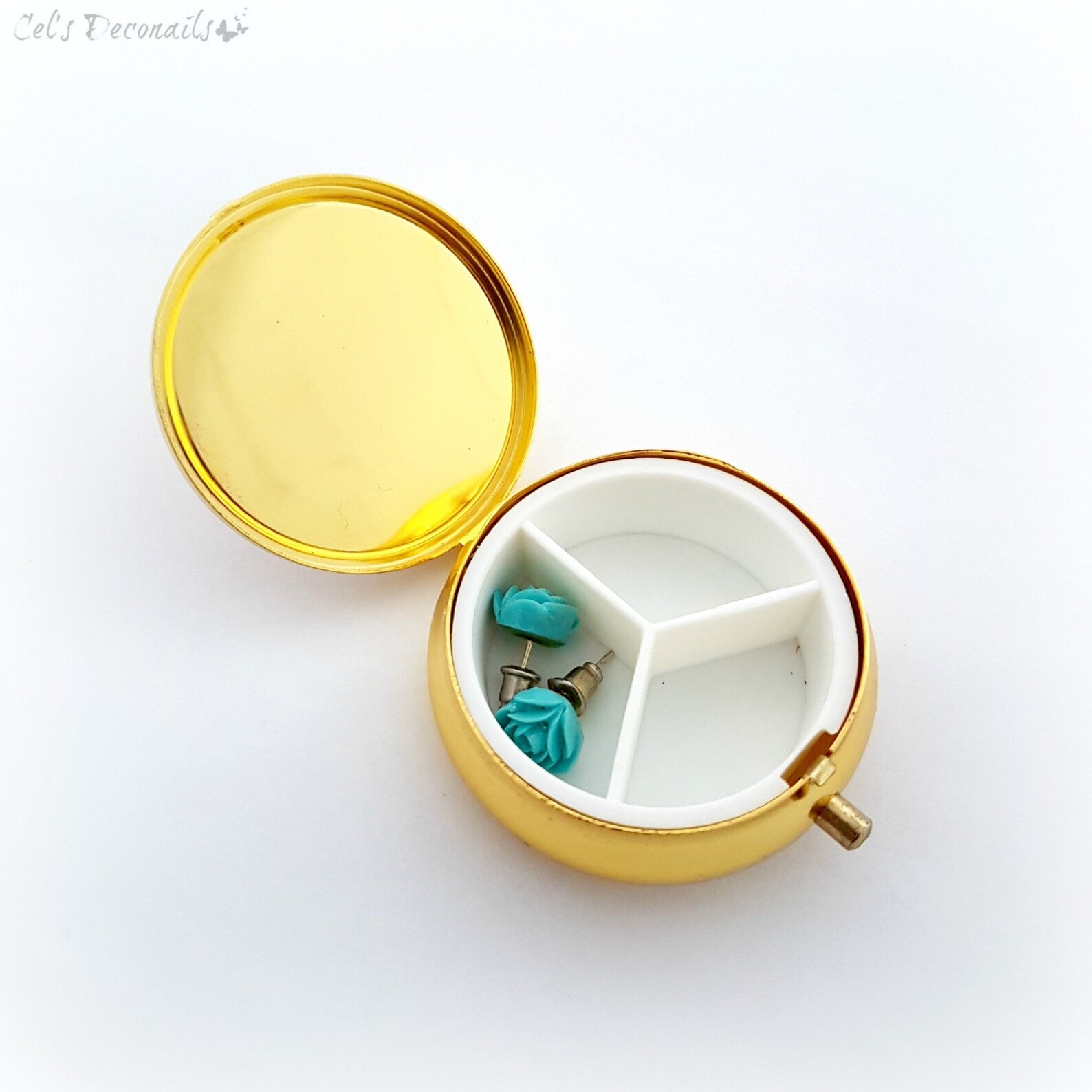 Golden Angel Snowglobe Deco Pill Case Kawaii Gift for Her - Etsy