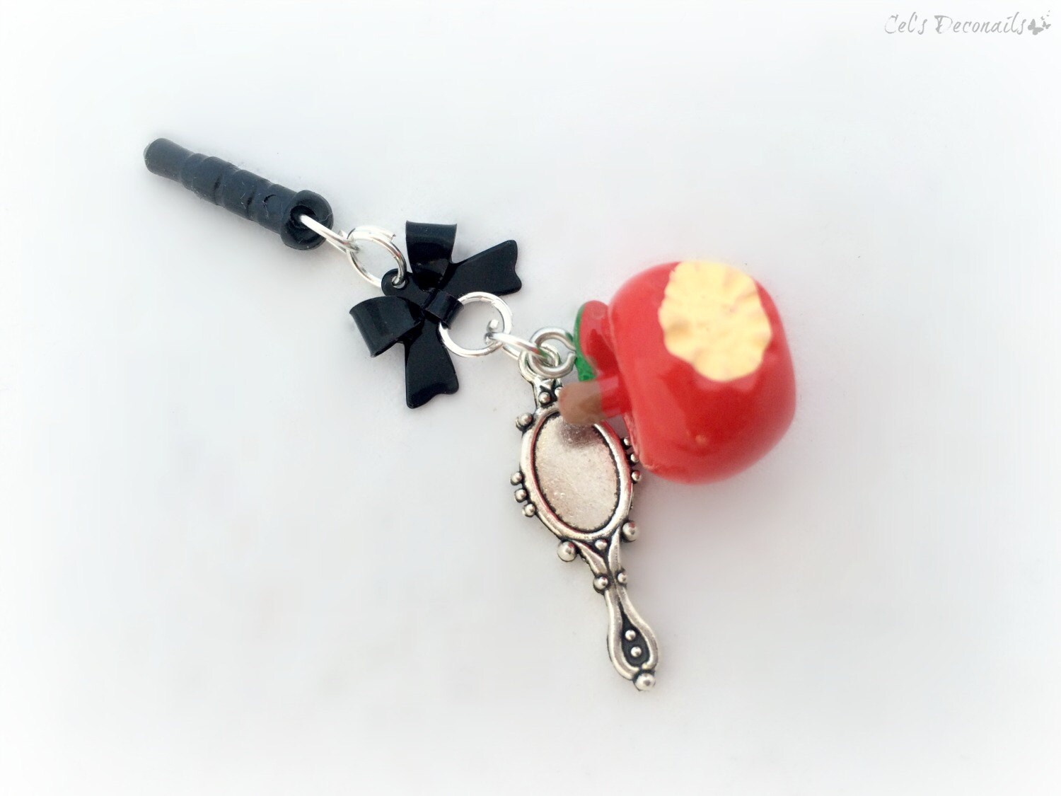 Apple and Mirror Phone Dust Plug Charm, Dark Queen Fairytale Planner ...