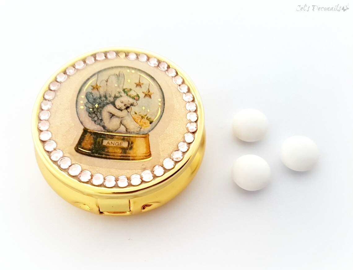 Golden Angel Snowglobe Deco Pill Case Kawaii Gift for Her - Etsy