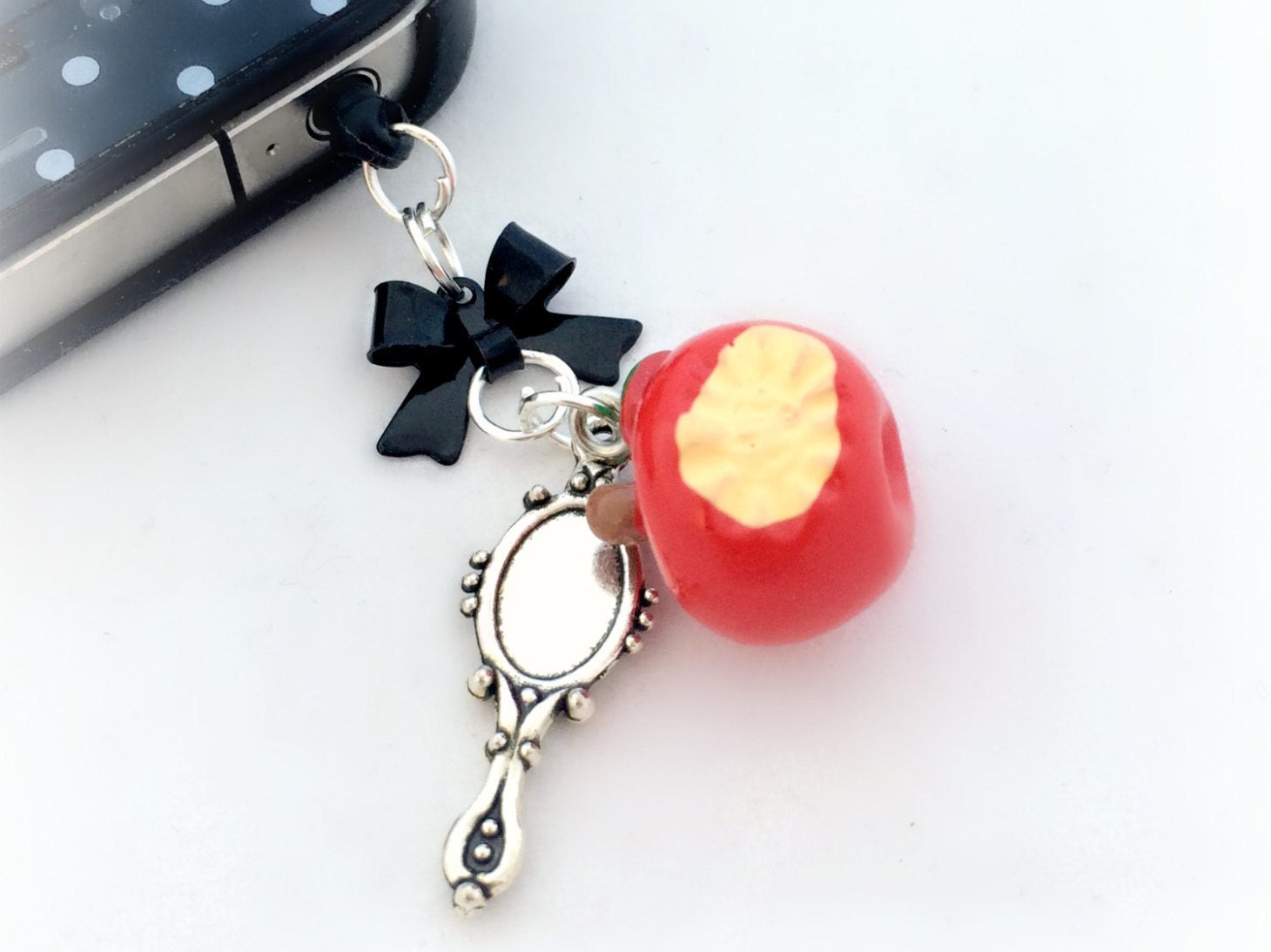 Apple and Mirror Phone Dust Plug Charm, Dark Queen Fairytale Planner ...