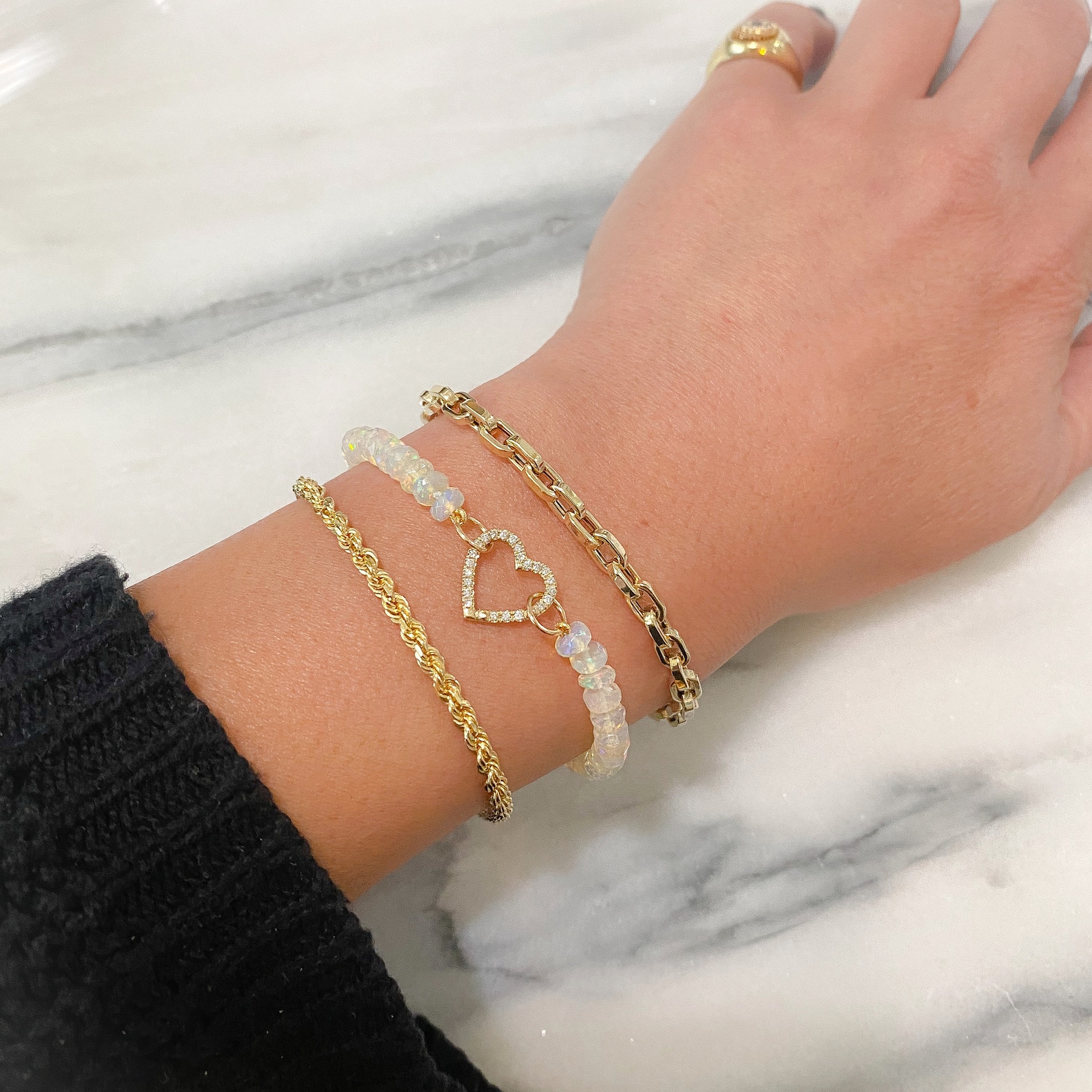 Thick Flat Oval Rolo Link 14K Solid Gold Italian Chain Link | Etsy