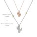14K Solid Gold Cactus Necklace, XS Size Charm Pendant real Solid Gold ...