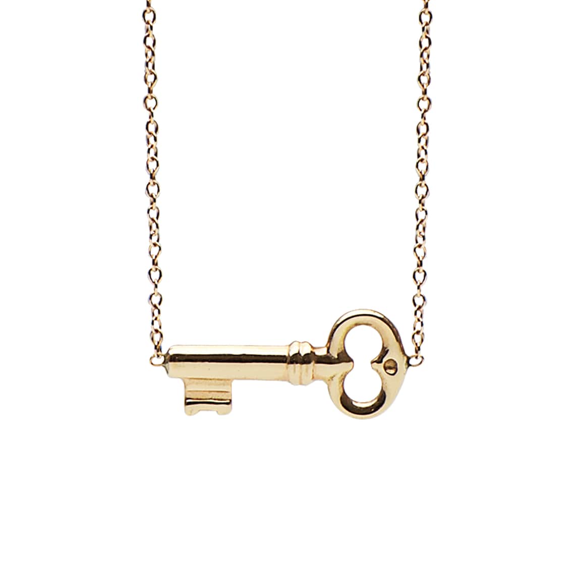 14K Solid Gold Key Pendant Necklace Small Size Detailed | Etsy