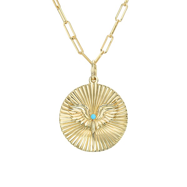 14k Gold Phoenix Pendant Medallion - Etsy