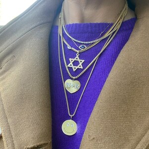 Diamond Smiley Face 14K Solid Gold Charm Pendant real Solid - Etsy