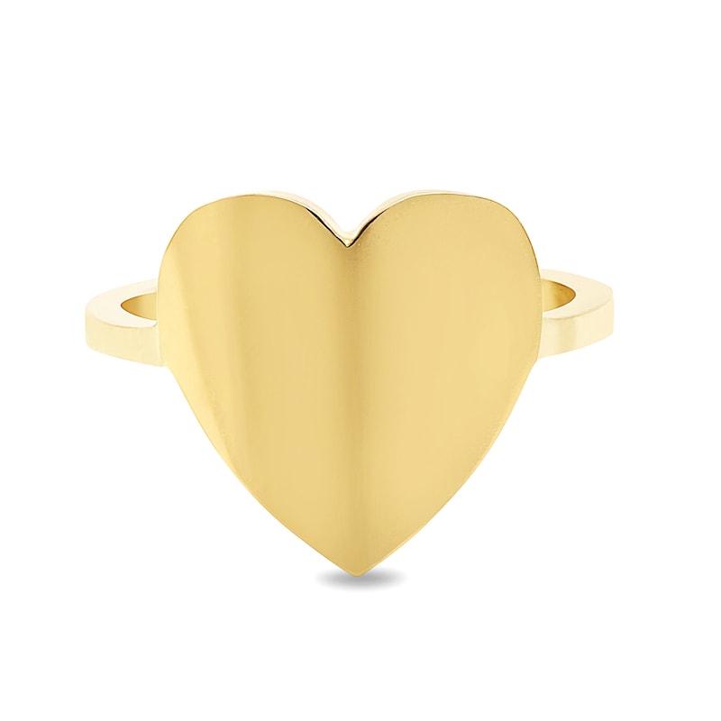 Gold Heart Ring - Etsy