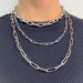 Thick Elongated Flat Oval Link 14K Solid Gold Chain Link Necklace, XL ...