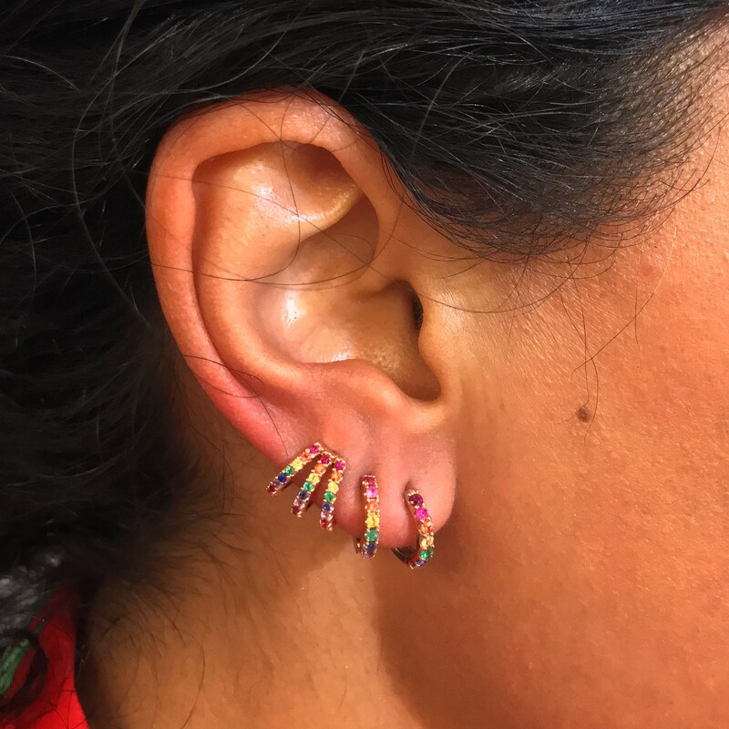 Rainbow Earrings - Etsy