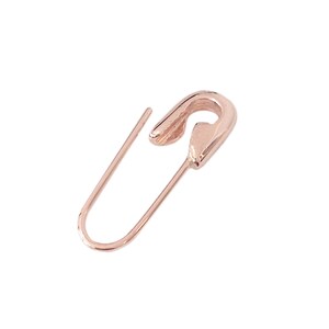 Safety Pin Earring, Solid 14K Gold XS Size {real Gold Detailed Safety ...