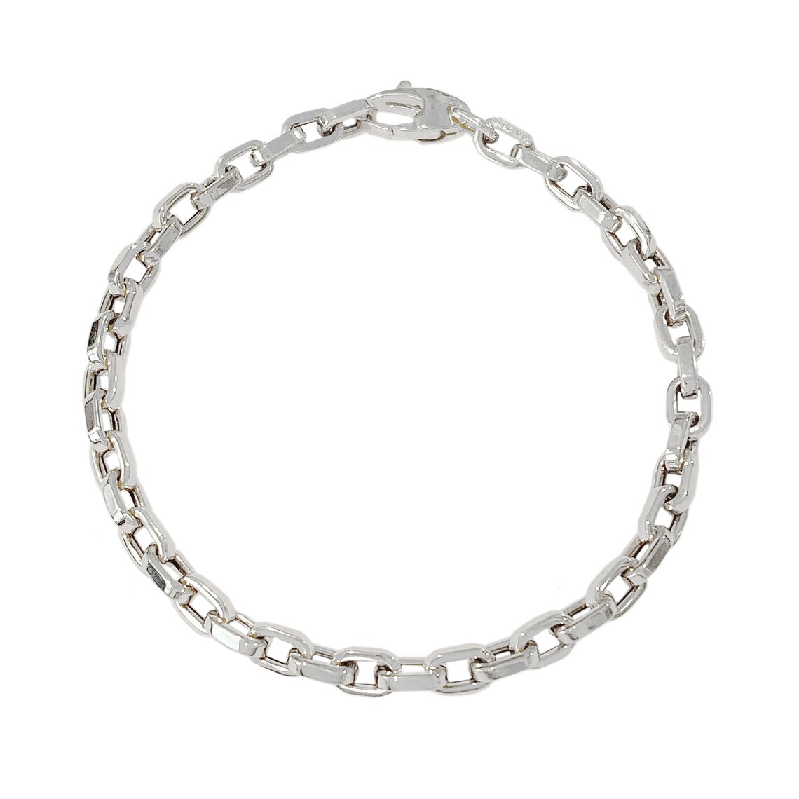 Thick Flat Oval Rolo Link 14K Solid Gold Italian Chain Link | Etsy