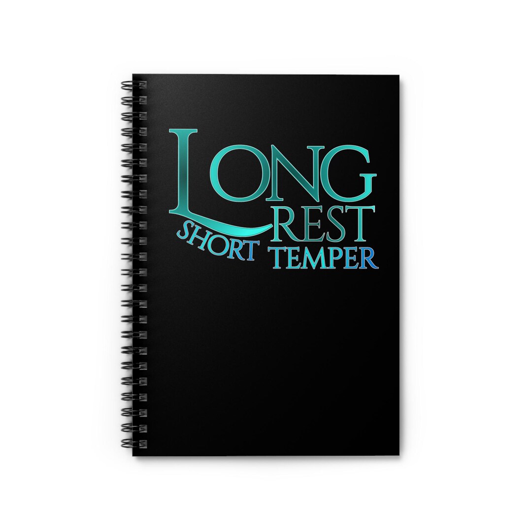 Long Rest Short Temper Dnd Goblin Witch Spiral Notebook - Etsy