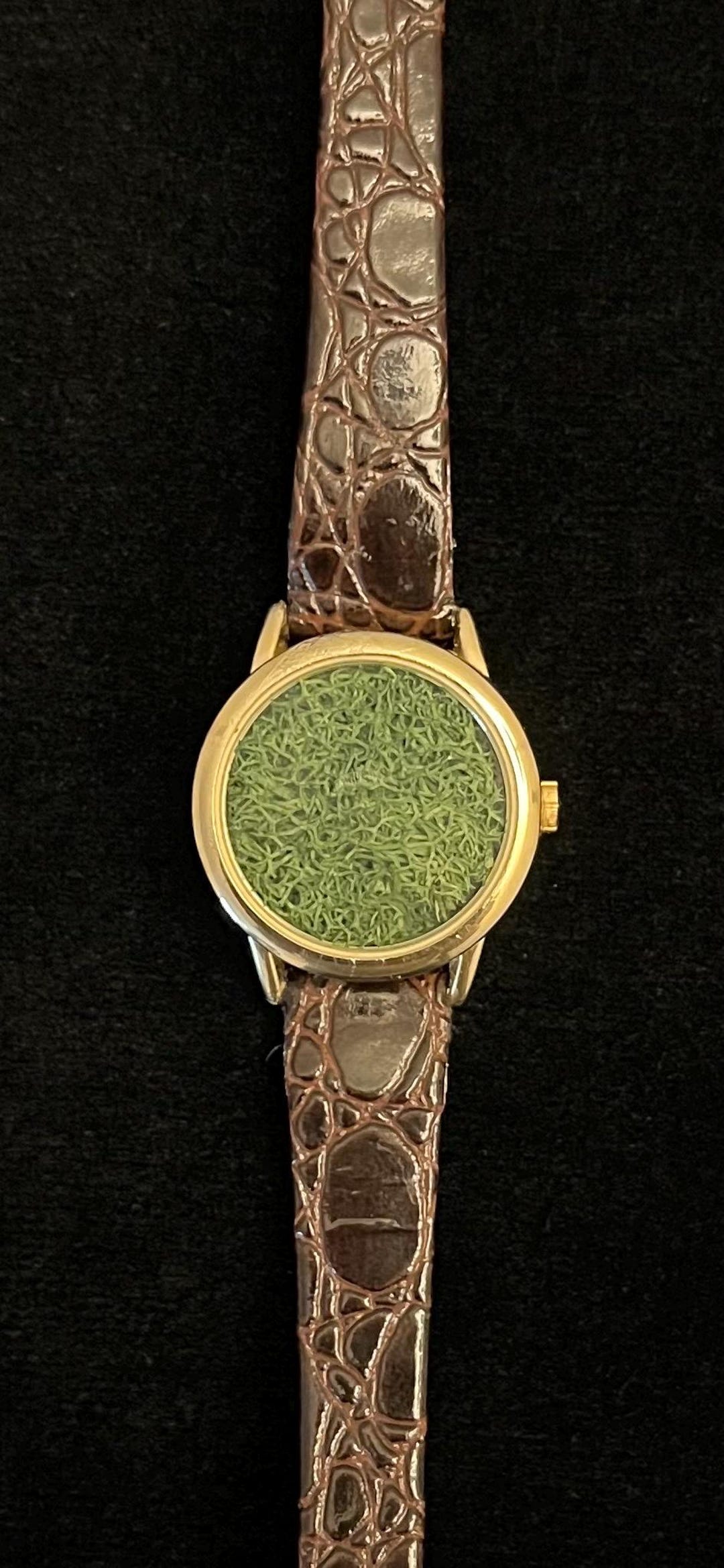 Moss Art Wristwatch: Upcycled Vintage Gold Watch With Reindeer Moss - Etsy