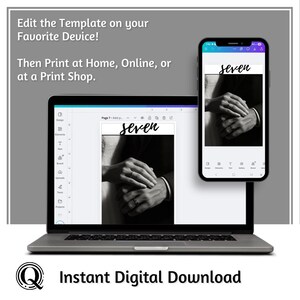 B&W Photo Table Numbers - Downloadable, Editable, and Printable Canva ...