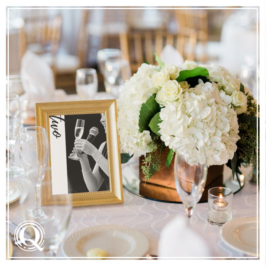 B&W Photo Table Numbers - Downloadable, Editable, and Printable Canva ...