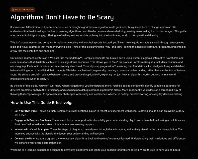 Introduction to Algorithms Easy Visual Guide, Sorting & Searching ...