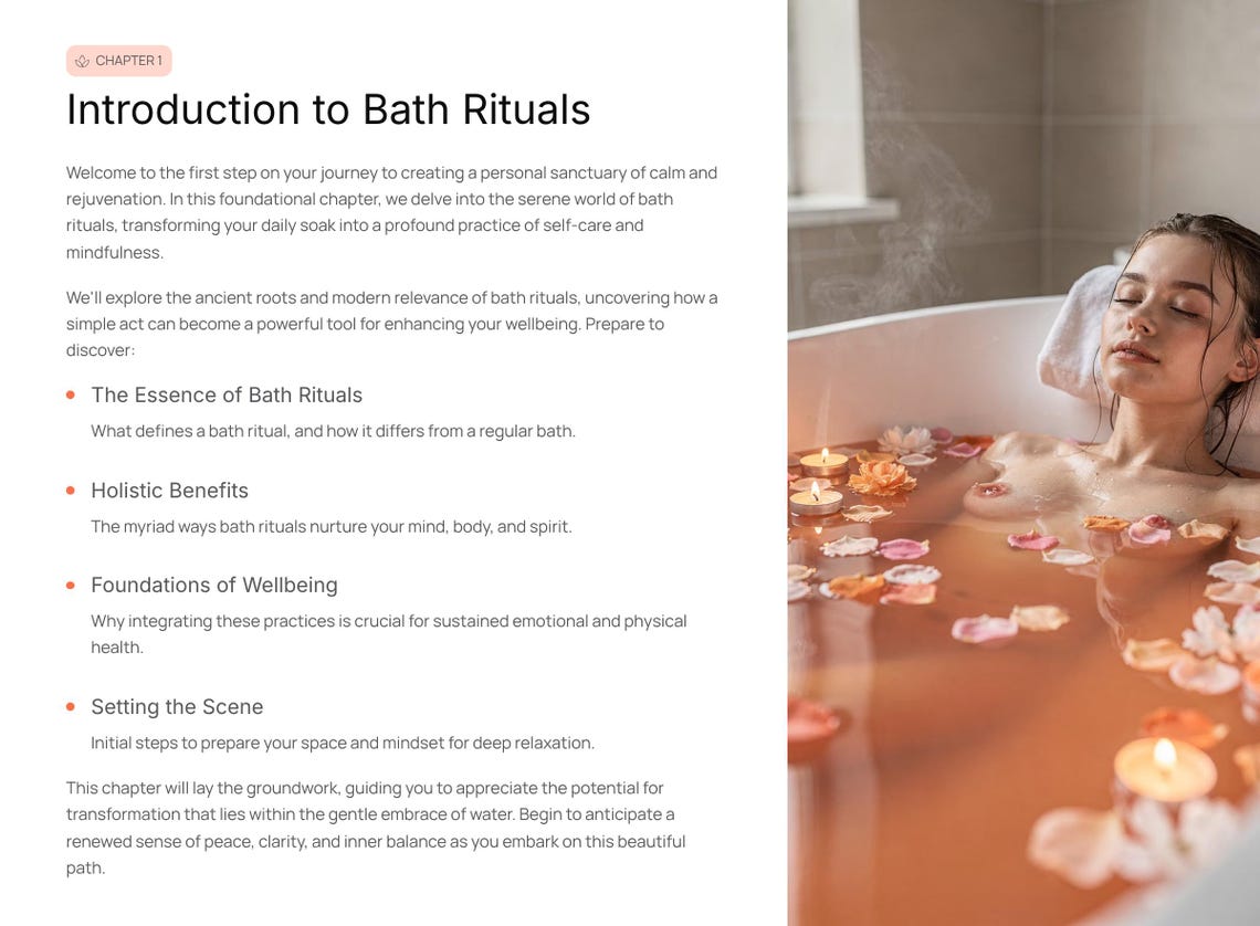 Spa-at-home Bath Ritual Planner – Self-care & Aromatherapy (digital ...