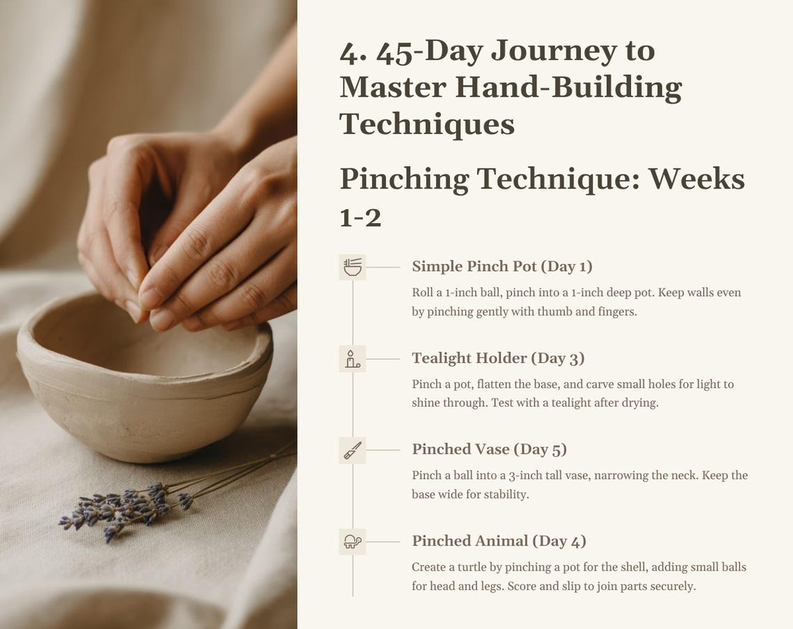 Air-dry Clay Hand-building Techniques: Coiling, Pinching, Slab Projects ...