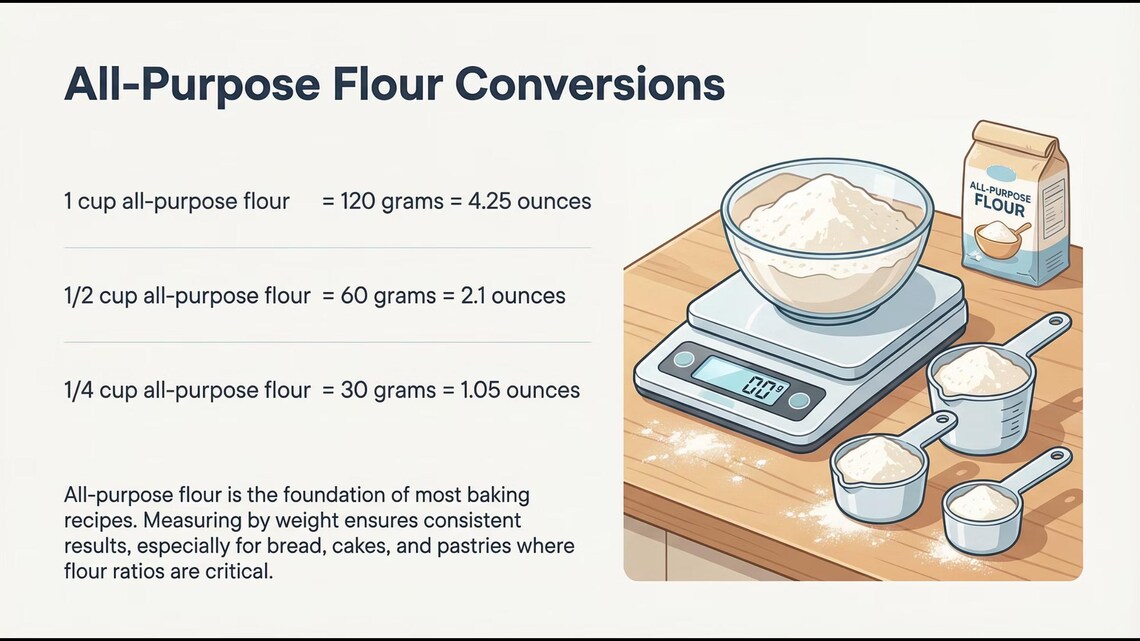 Printable Baking Conversion Charts – Cups to Grams, Ounces, Fahrenheit ...