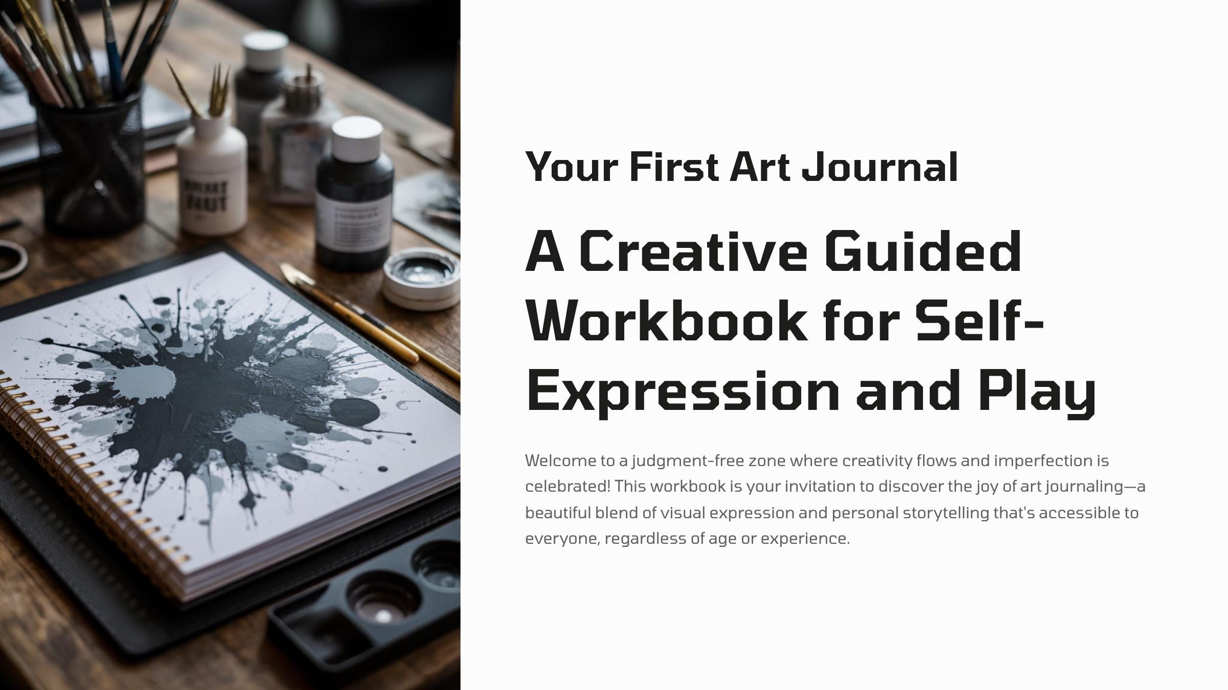 Beginner Art Journal | Guided Creative Workbook for Self-expression - Etsy