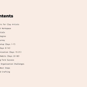 Clay Artist Planner – Project Tracking, Supply List (printable) - Etsy
