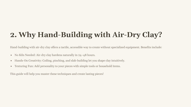 Air-dry Clay Hand-building Techniques: Coiling, Pinching, Slab Projects ...