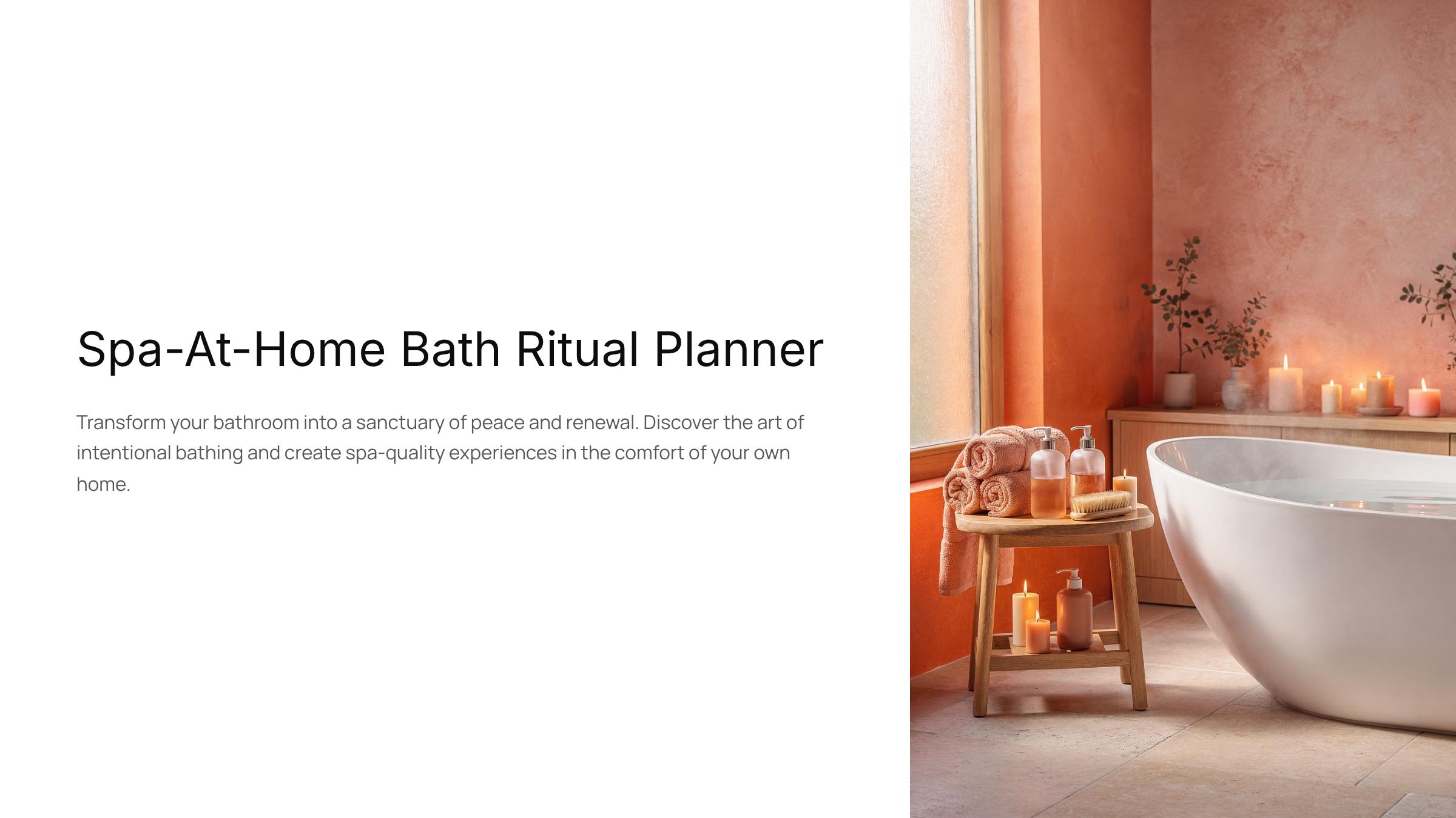 Spa-at-home Bath Ritual Planner – Self-care & Aromatherapy (digital ...