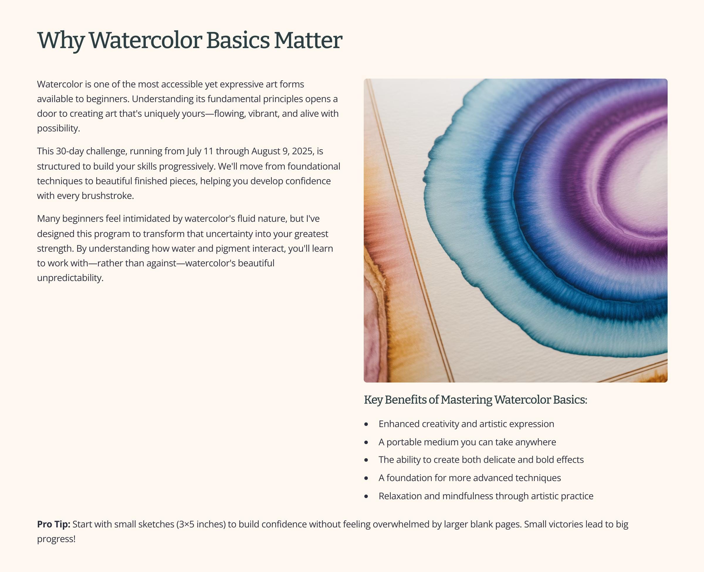 Watercolor Basics: Beginner's Guide to Painting (PDF Pattern) - Etsy