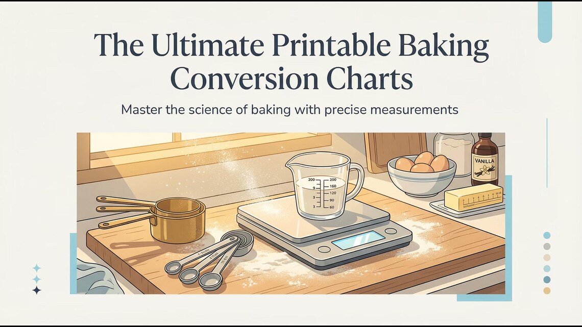 Printable Baking Conversion Charts – Cups to Grams, Ounces, Fahrenheit ...