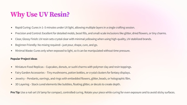 Jewelry and Miniatures With UV Resin – DIY Craft Guide for Handmade ...