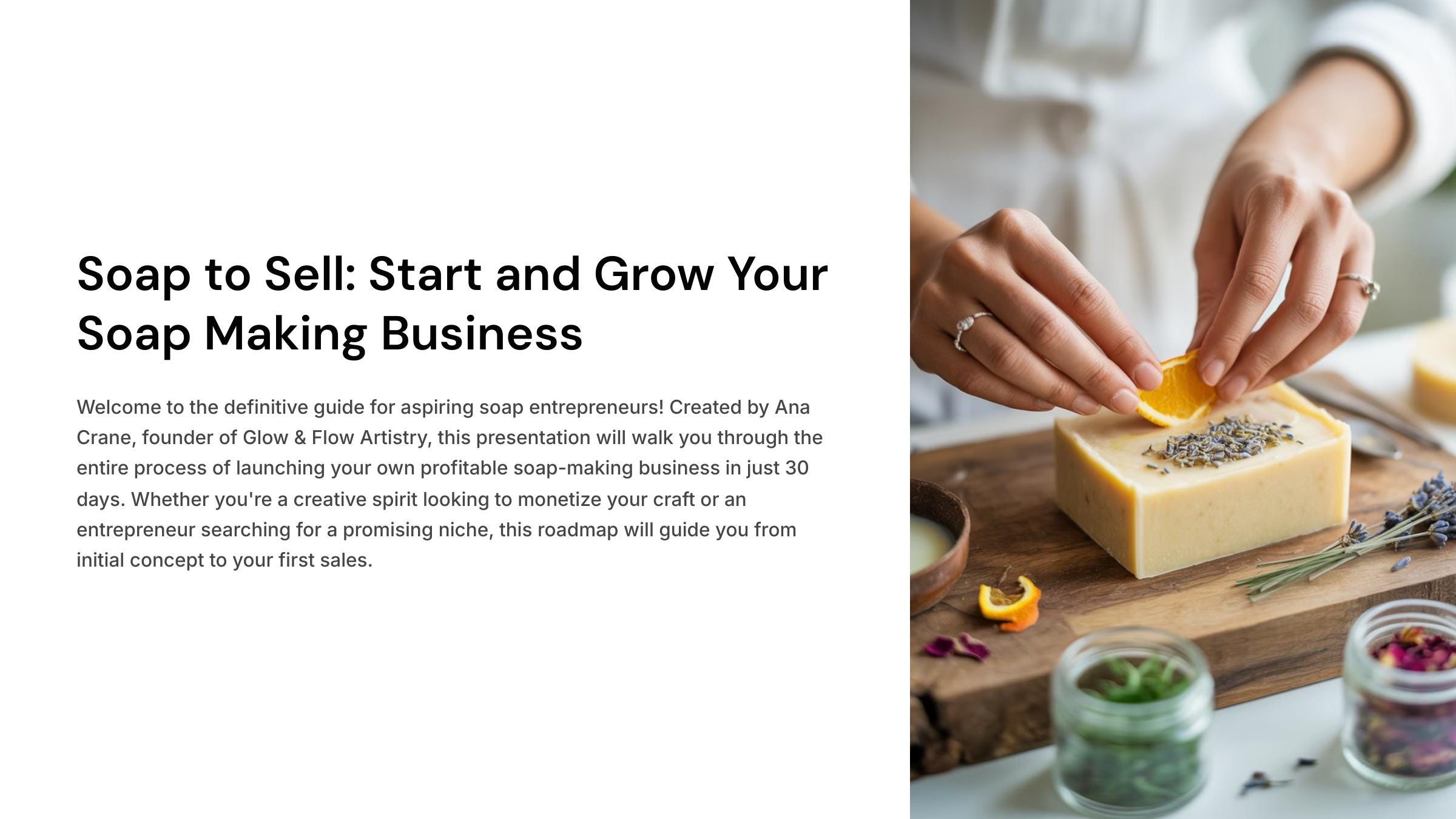 Soap Making Business Guide: Pricing, Branding, Sales (digital Download ...