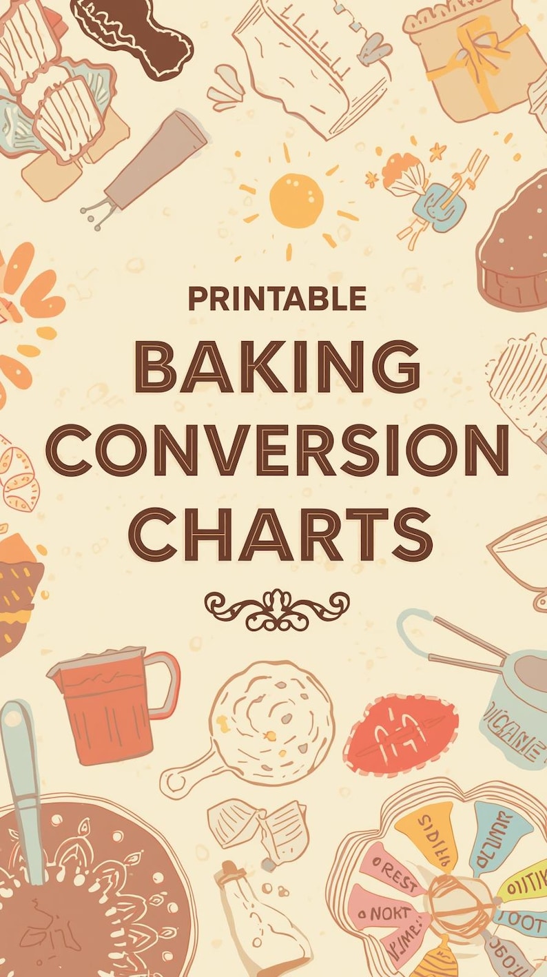 Printable Baking Conversion Charts – Cups to Grams, Ounces, Fahrenheit ...