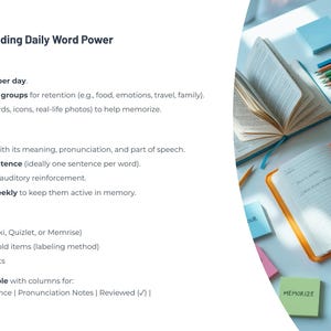 Language Learning Journal – Printable Study Planner With Vocabulary ...