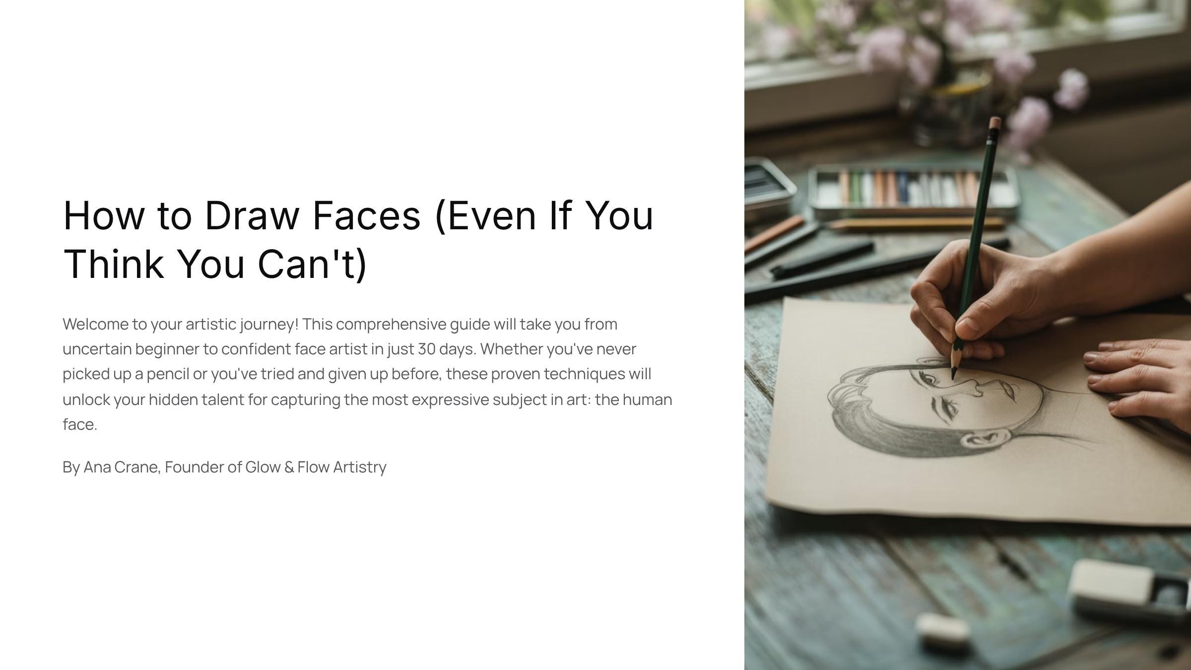 How to Draw Faces – Beginner's Sketching Workbook - Etsy