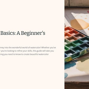 Watercolor Basics: Beginner's Guide to Painting (PDF Pattern) - Etsy