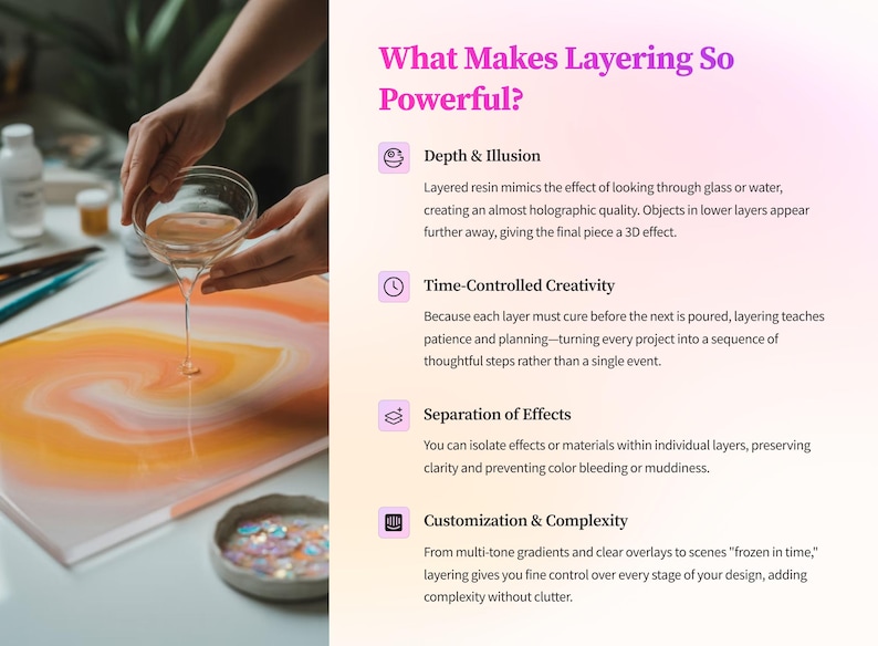 Epoxy Resin Art Book – 3D Layering & Deep Pour Guide (PDF Pattern) - Etsy
